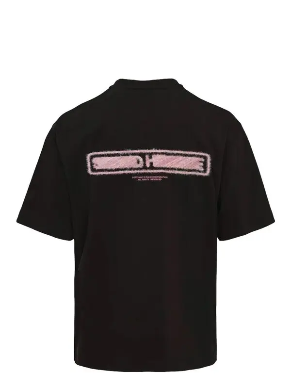SOLID HOMME Logo-patch T-shirt - Black