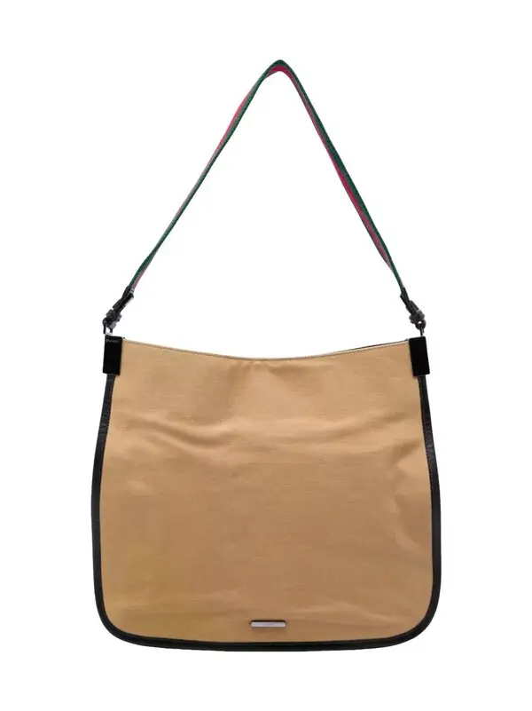 Gucci Canvas Web Shoulder Bag - Neutrals