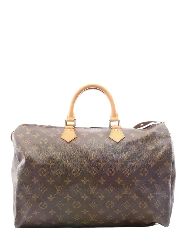LOUIS VUITTON 2002 Monogram Speedy 40 Boston Bag - Brown