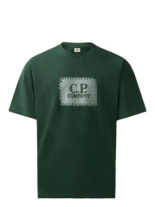 C.P. COMPANY 30/1 Jersey Short Sleeve Logo Label T-shirt - Green