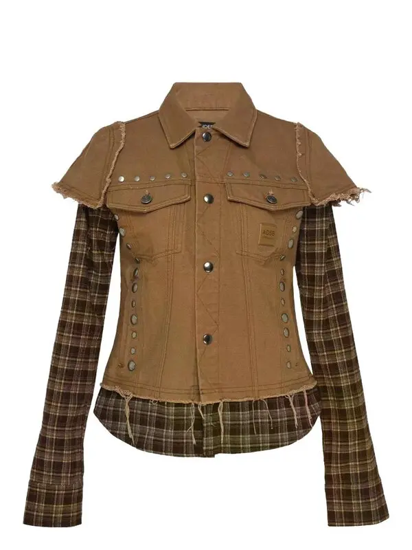Andersson Bell Layered Studded Shirt - Brown