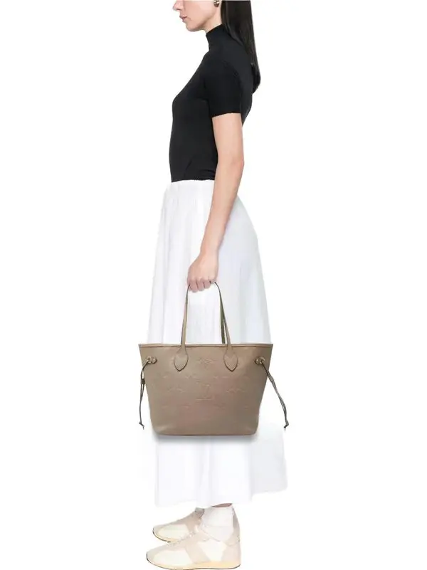 LOUIS VUITTON Monogram Giant Empreinte Neverfull Mm Tote Bag - Neutrals