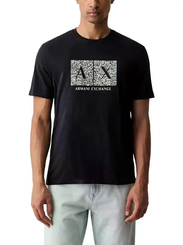 Armani Exchange Logo-print Short-sleeved T-shirt - Black