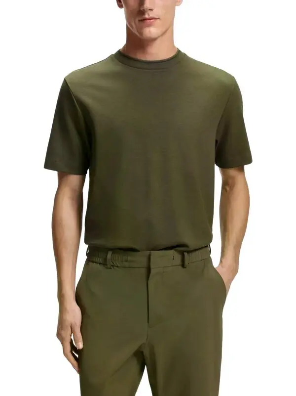 BOSS Regular-fit T-shirt In Stretch Cotton Blend - Green