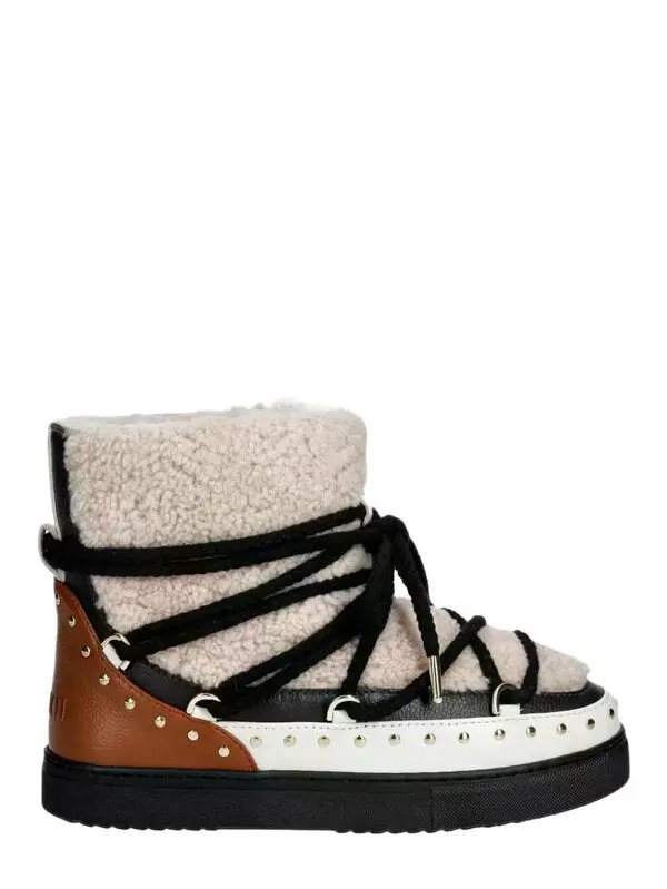 Inuikii Curly Rock Studded Ankle Boots - Neutrals
