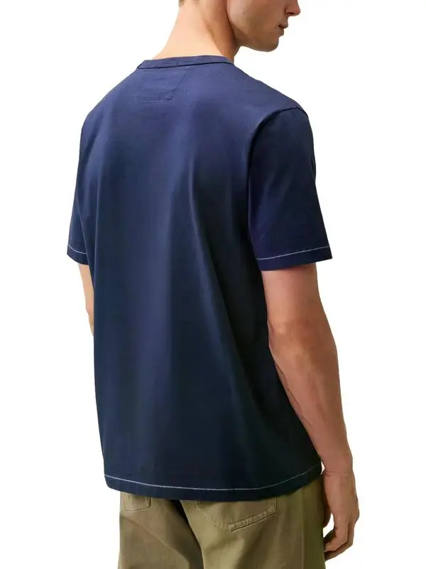 C.P. COMPANY 30/2 Mercerized-jersey Twisted Short-sleeve Logo T-shirt - Blue