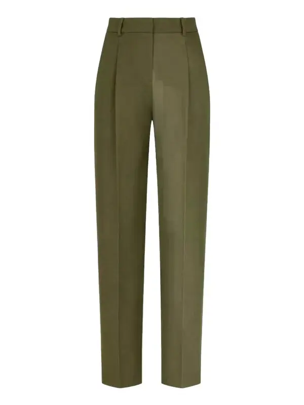 N°21 Pleated Straight-leg Trousers - Green