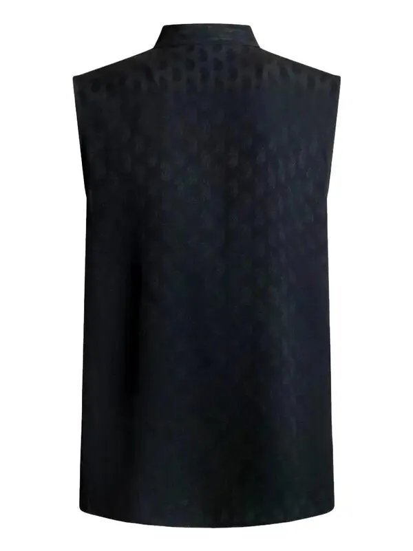Etro Silk-blend Jacquard Paisley Top With Scarf - Black