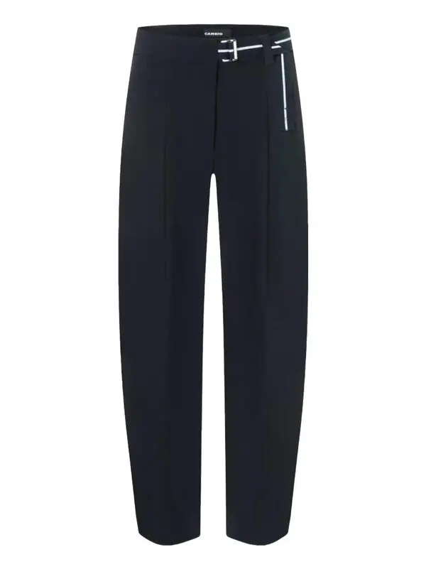 CAMBIO Elaine Belted Pleated Trousers - Blue