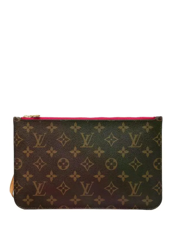 LOUIS VUITTON Monogram Neverfull Mm Pouch - Brown