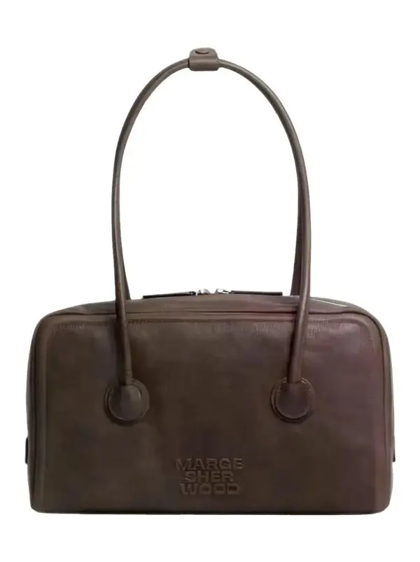 MARGESHERWOOD Soft Boston Logo-debossed Shoulder Bag - Brown