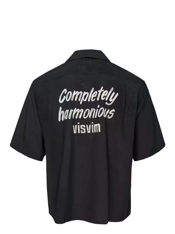 Visvim Logo-print Short-sleeve Shirt - Black