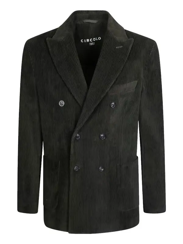 CIRCOLO 1901 Double-breasted Corduroy Jacket - Green