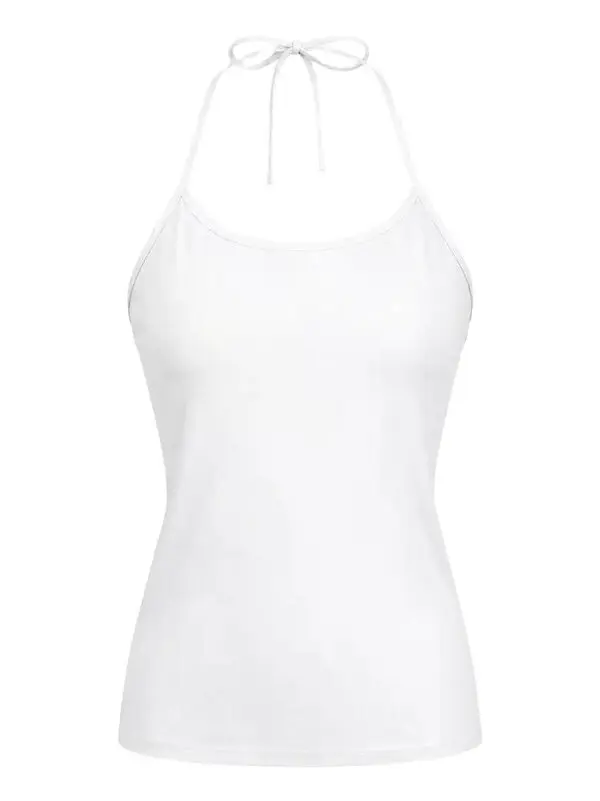 Still Here Toggle Halterneck Tank Top - White