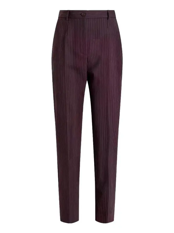 Dolce & Gabbana Striped Belt-loop Trousers - Red