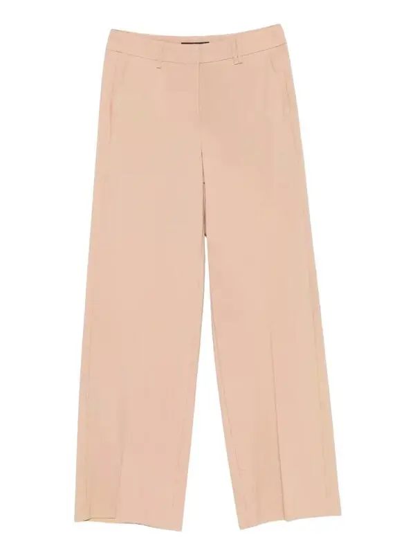LUISA CERANO Pleated Wide-leg Trousers - Neutrals