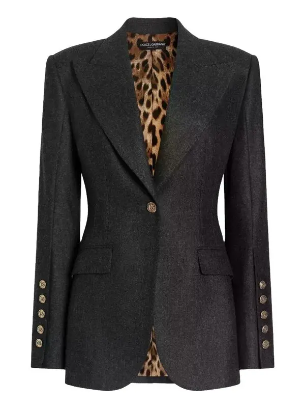 Dolce & Gabbana Turlington Wool Flannel Jacket - Grey