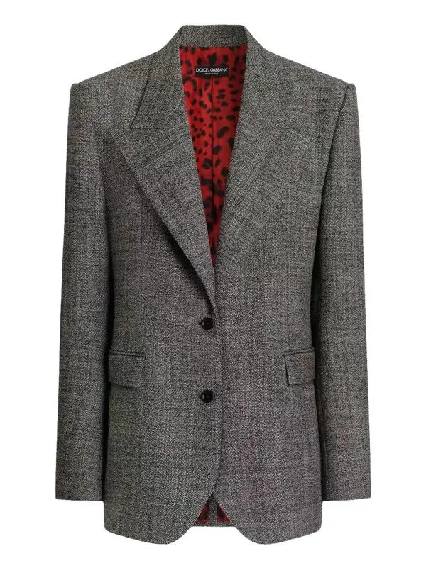 Dolce & Gabbana Single-breasted Wool Jacket - Grey
