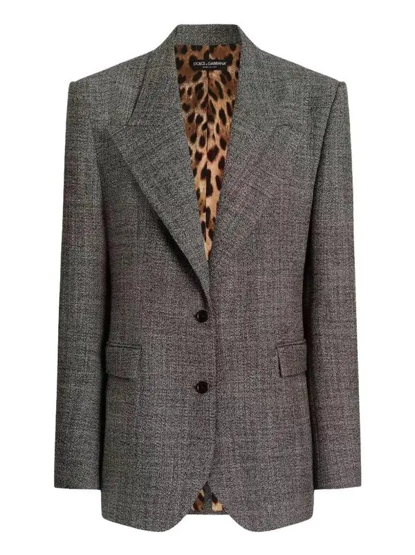 Dolce & Gabbana Single-breasted Wool Jacket - Grey