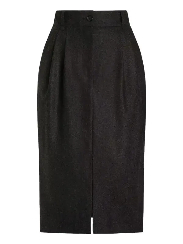 Dolce & Gabbana Wool Flannel Skirt - Grey