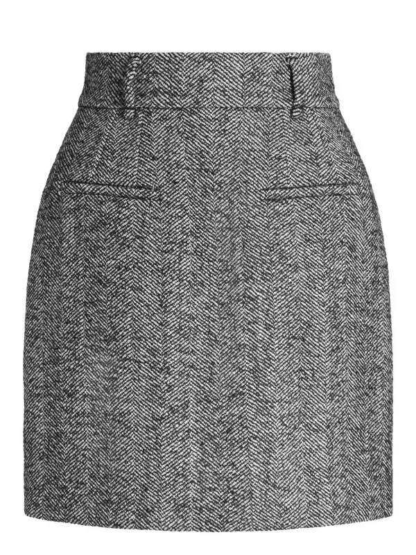 Dolce & Gabbana Wool Mini Skirt - Grey