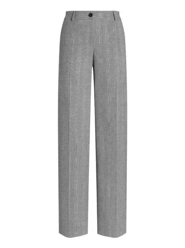 Dolce & Gabbana Glen Plaid Wool Trousers - Grey