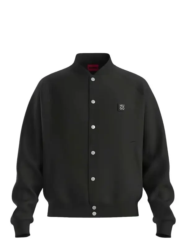 Hugo Logo-patch Bomber Jacket - Black