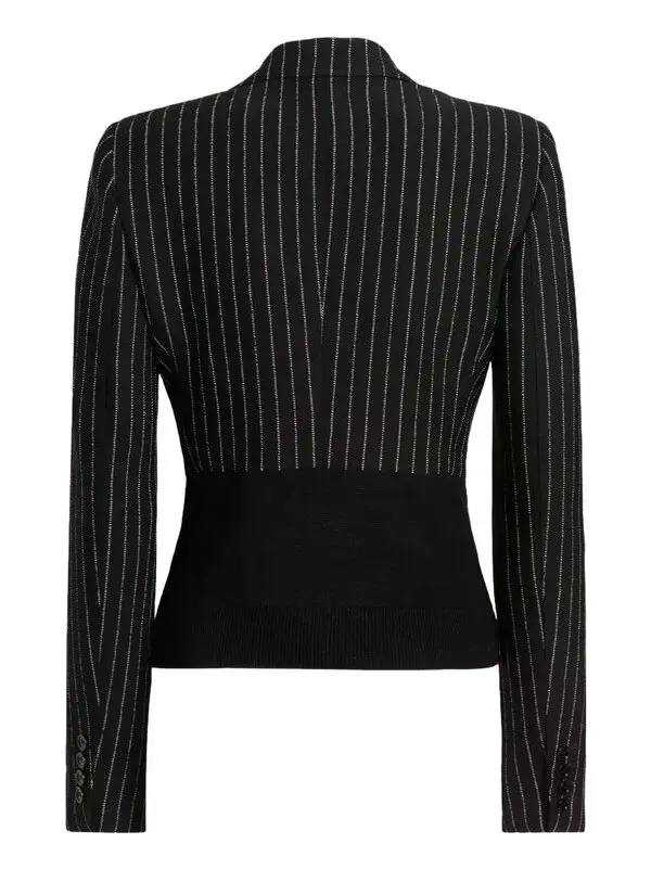 Dolce & Gabbana Turlington Pinstripe Wool Single-breasted Jacket - Black