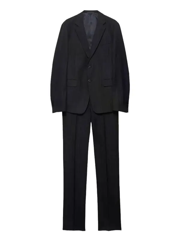 Prada Single-breasted Wool Suit - Blue