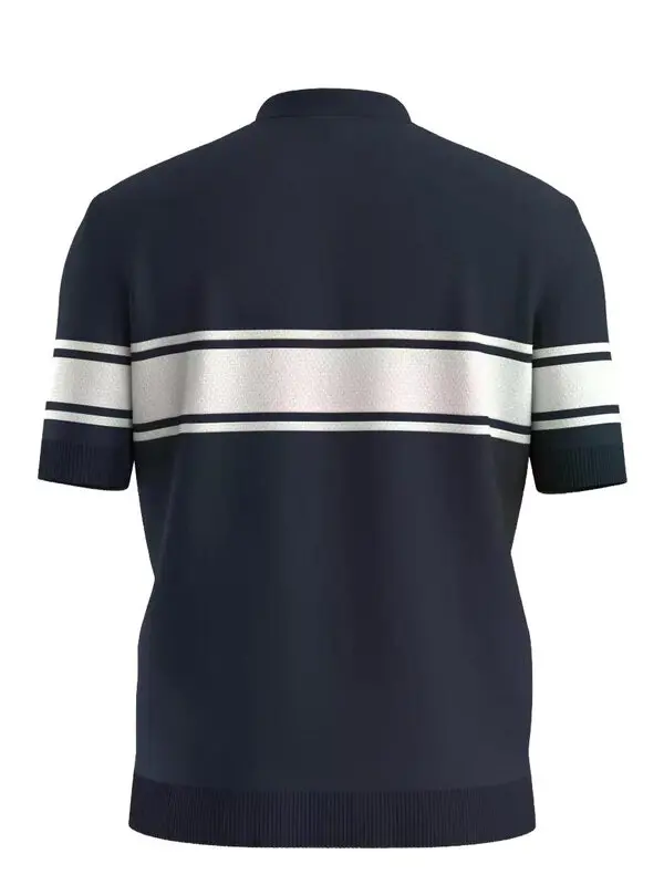 Hugo Printed Stripes Polo Shirt - Blue
