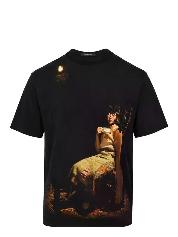 Undercover Cindy Sherman Seat Down Cotton T-shirt - Black
