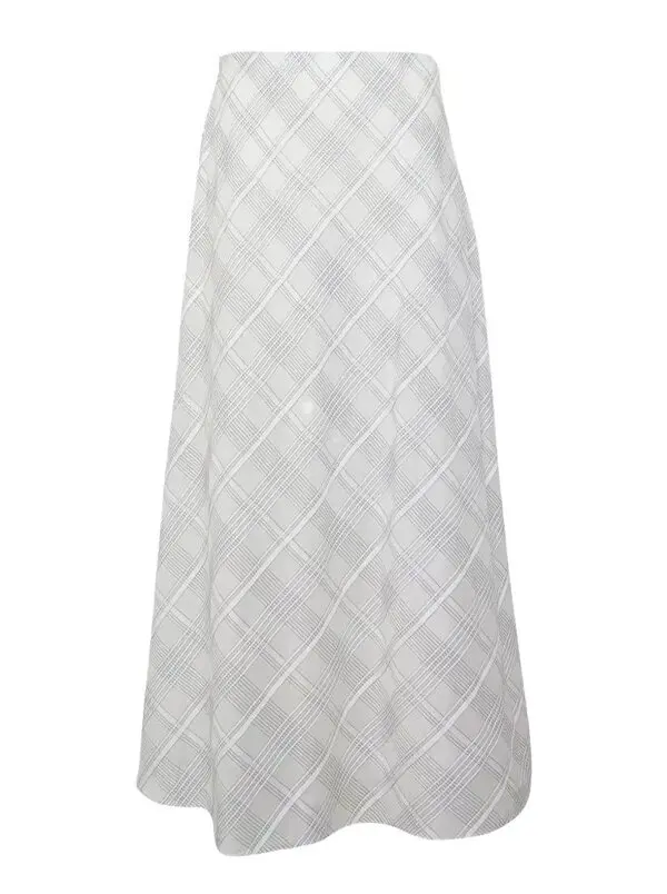 Rag & Bone Plaid-print Maxi Skirt - White