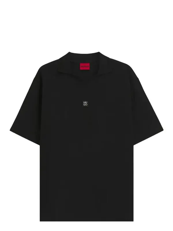 Hugo Logo-patch Polo Shirt - Black