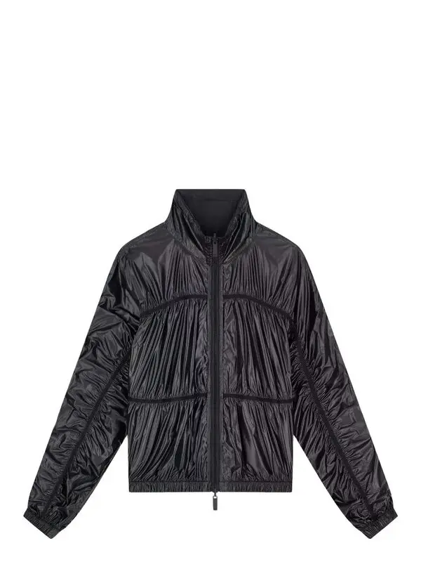 Emporio Armani Ruched Zip-up Jacket - Black