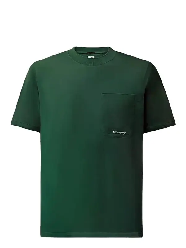 C.P. COMPANY 70/2 Mercerized Jersey Gasato Short Sleeve T-shirt - Green