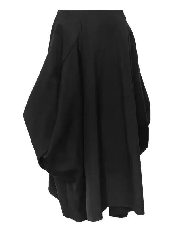 Comme Des Garçons Voluminous Pleated Midi Skirt - Black