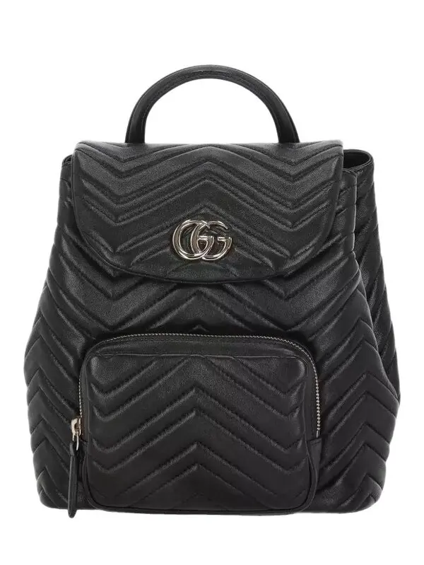 Gucci Gg Marmont Matelassé Backpack - Black