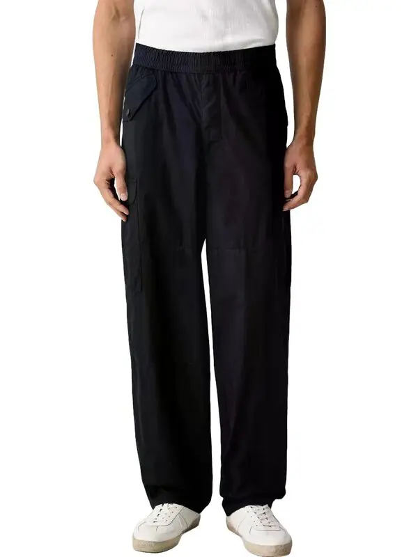 Armani Exchange Cargo Trousers With Elasticated Waist - Black