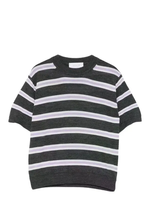 DANIELE FIESOLI Striped Short-sleeve Top - Grey