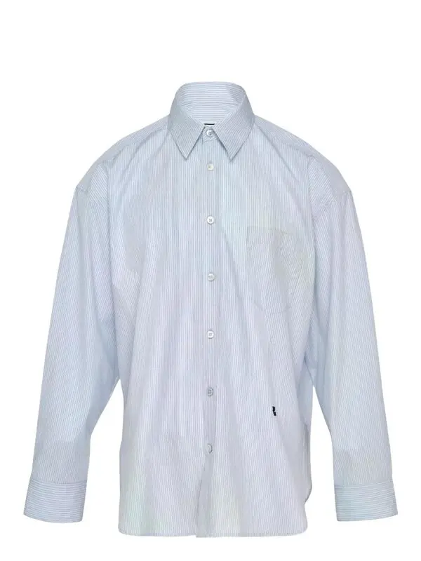 WOOYOUNGMI Vertical-stripe Chest-pocket Shirt - White