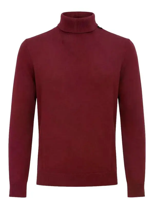 FRANZESE COLLECTION Ribbed-knit Turtleneck Sweater - Red