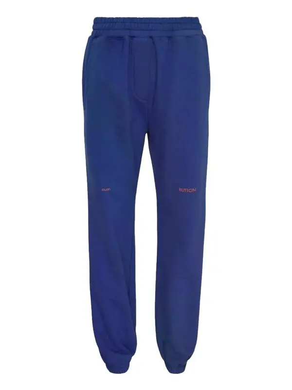 PUSHBUTTON Logo-print Cotton Track Pants - Blue