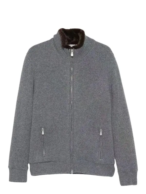BARBA NAPOLI Ribbed-knit Sweater - Grey