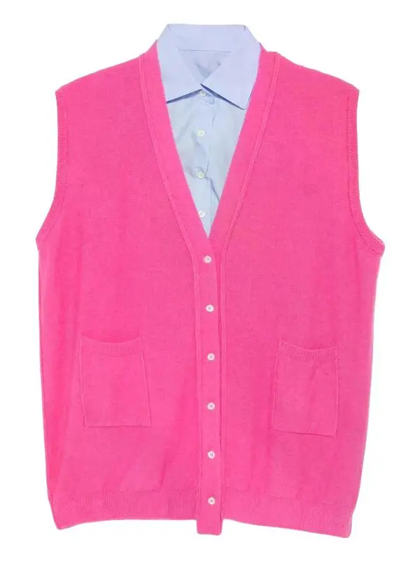 MAISON JEJIA Button-up Knit Gilet - Pink