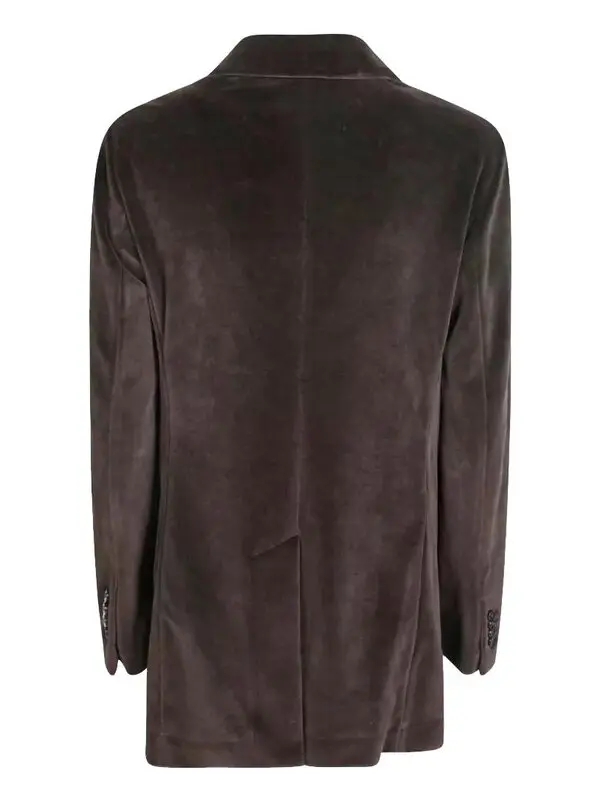 CIRCOLO 1901 Velvet Single-breasted Blazer - Brown