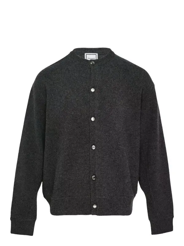 WOOYOUNGMI Logo-plaque Button-up Cardigan - Grey