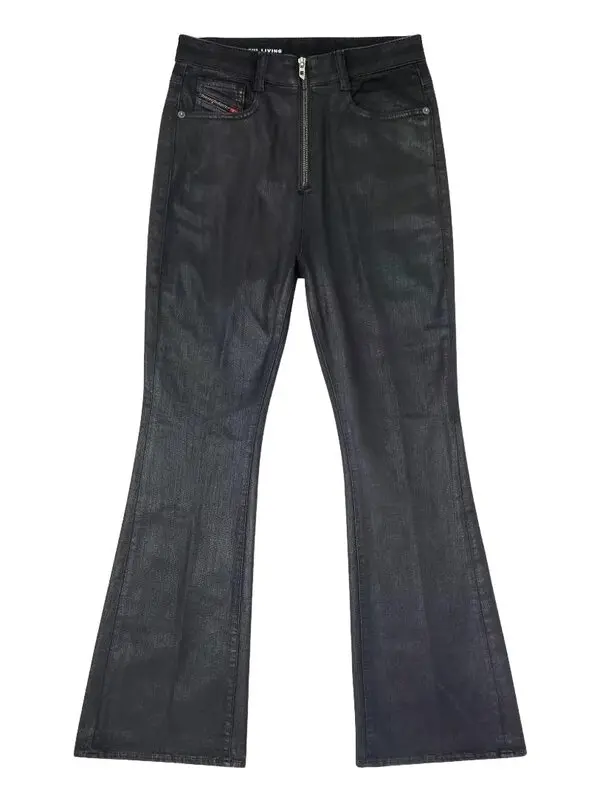DIESEL® 1973 D-partt Coated High Waist Bootcut Jeans - Black