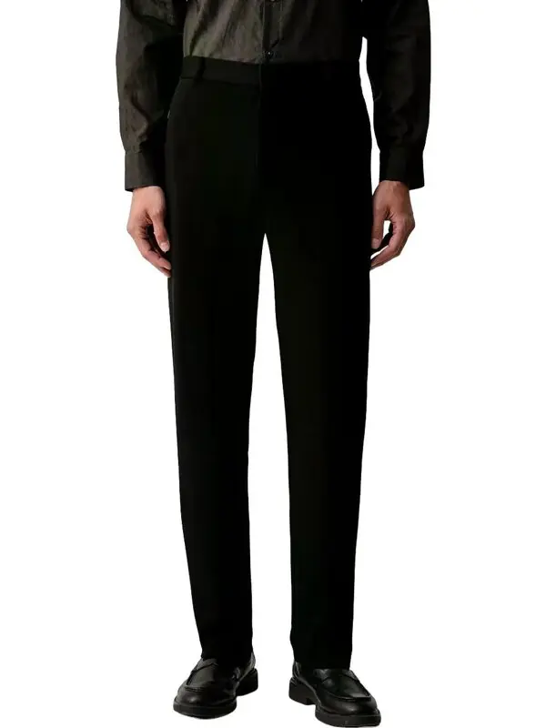 Armani Exchange Straight-leg Trousers - Black