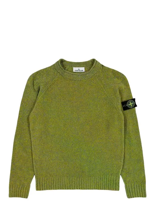 Stone Island Mouliné Cotton Chenille Crewneck Jumper - Green