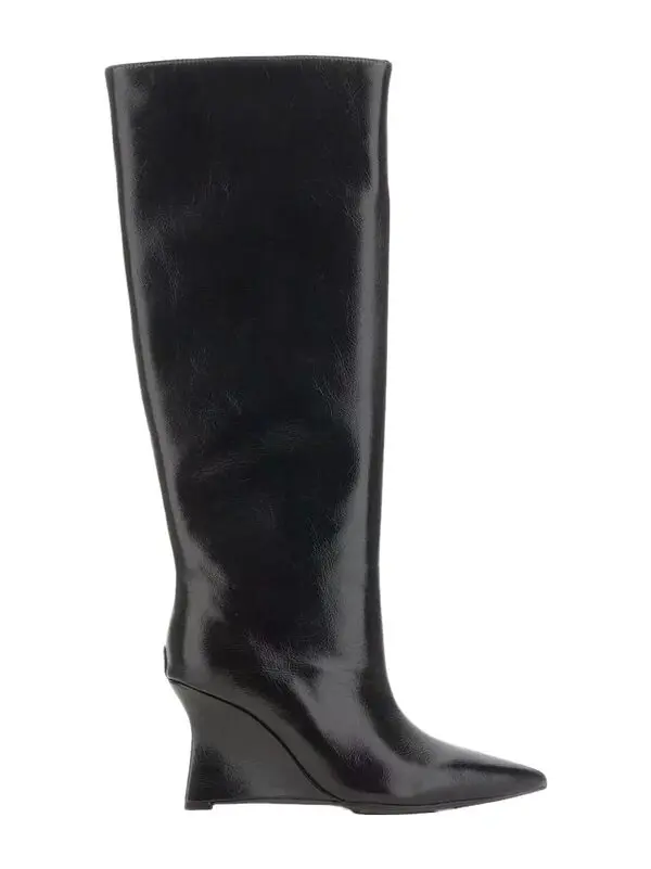 TWENTY FOURHAITCH Diadema Pointed-toe Wedge Boots - Black